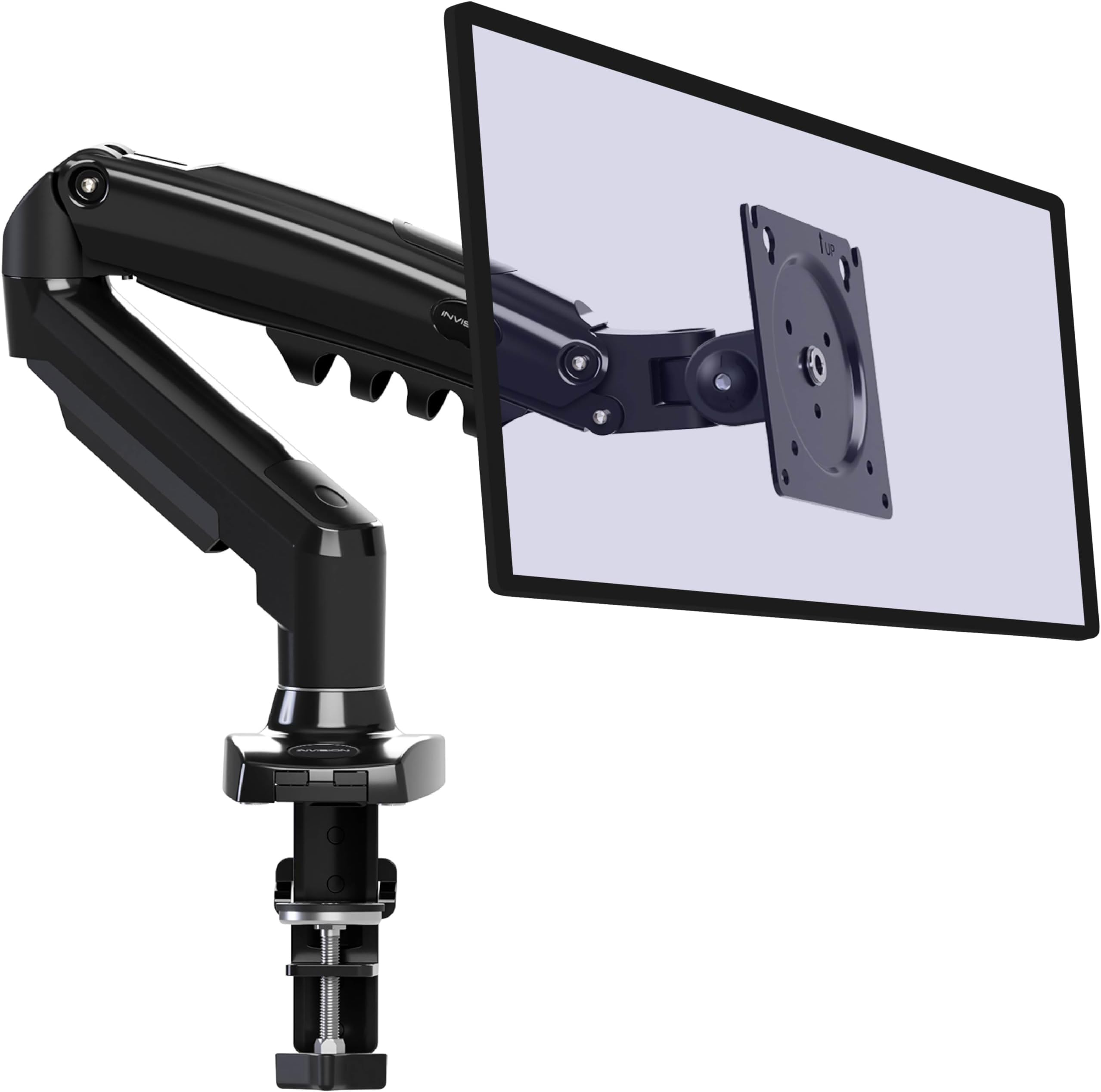 Invision PC Monitor Arm Ergonomic Height Adjustable Gas Assisted Full ...