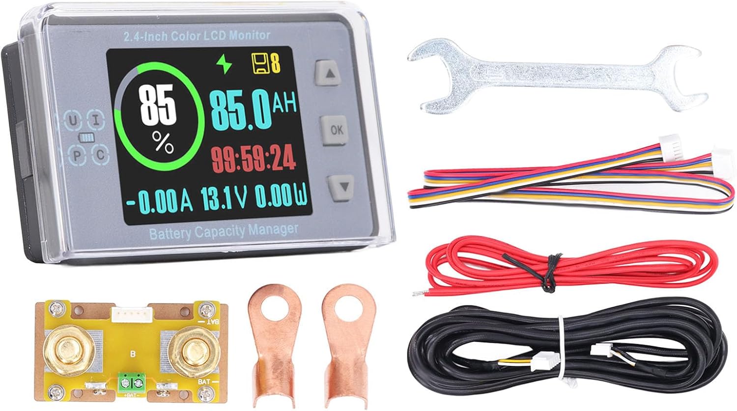 Amazon.com: Tyenaza Battery Monitor, Multifunction DC Battery Monitor ...