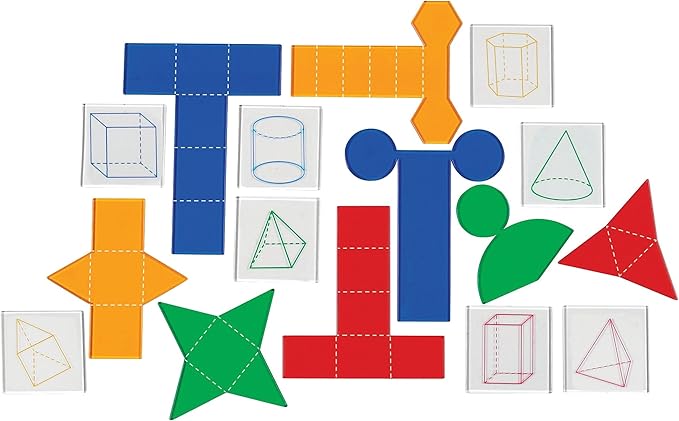 Amazon.com: Learning Resources Folding Geometric Shapes Bundle, Math ...