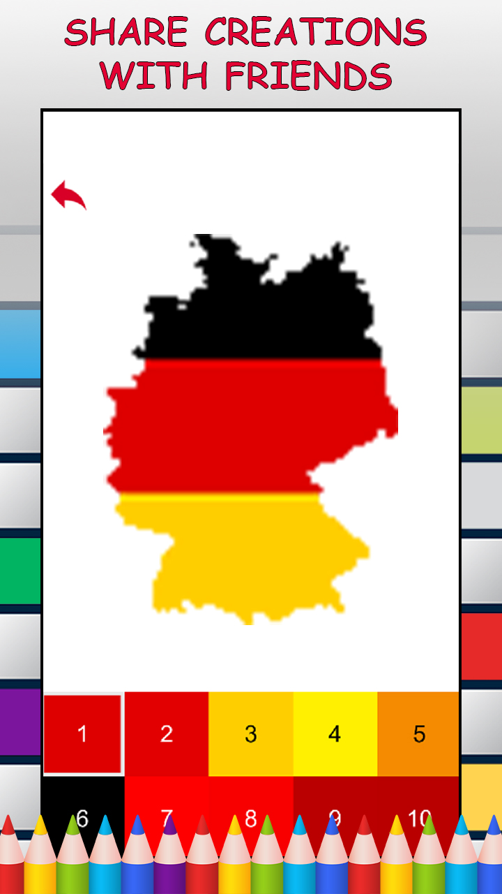 Country Flag Maps Color by Number - FREE Pixel Art Game - Coloring Book ...