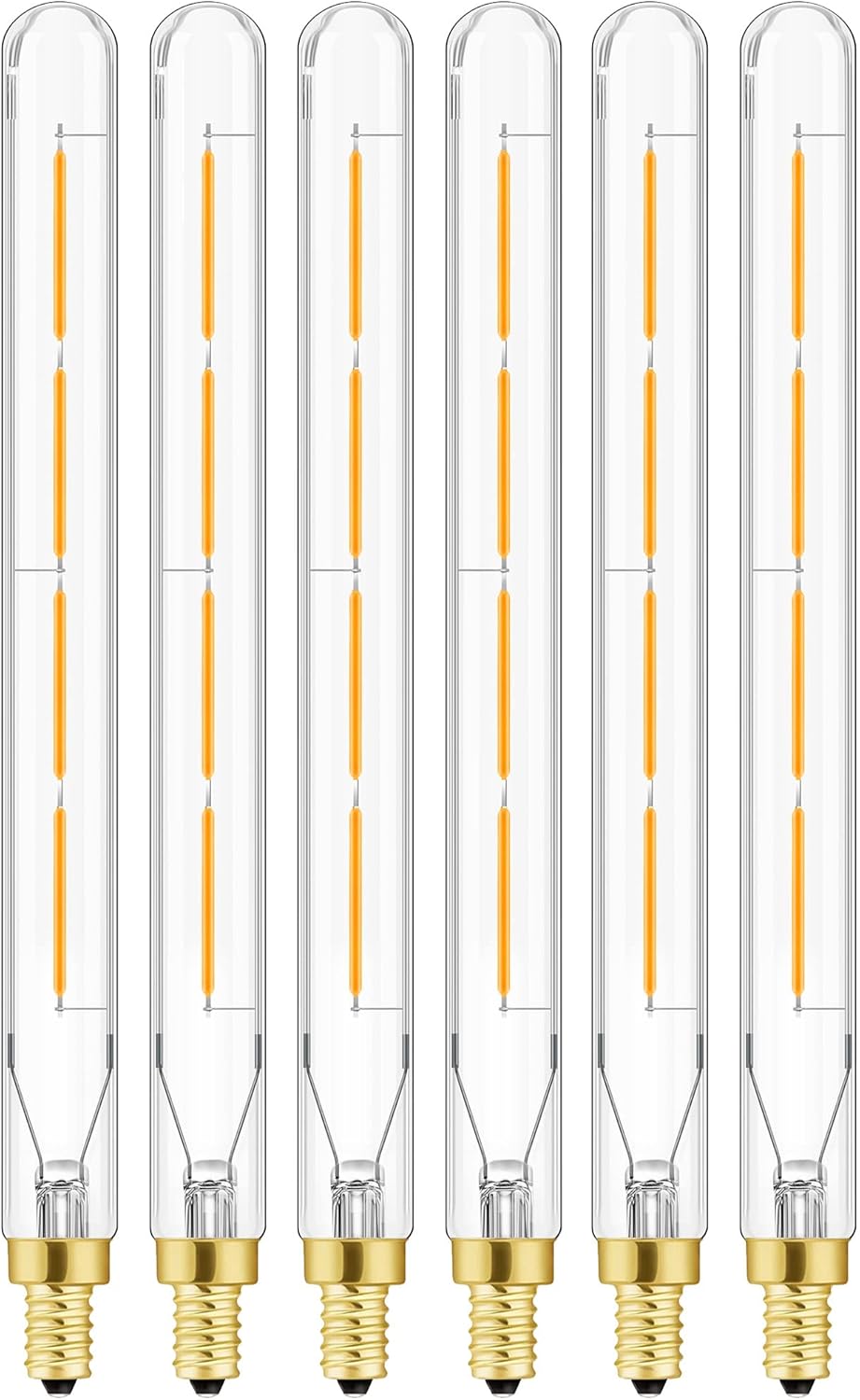 LEOOLS E12 led long Bulb, 8.9 Inch Long Tubular Light Bulbs,T6 B11 ...