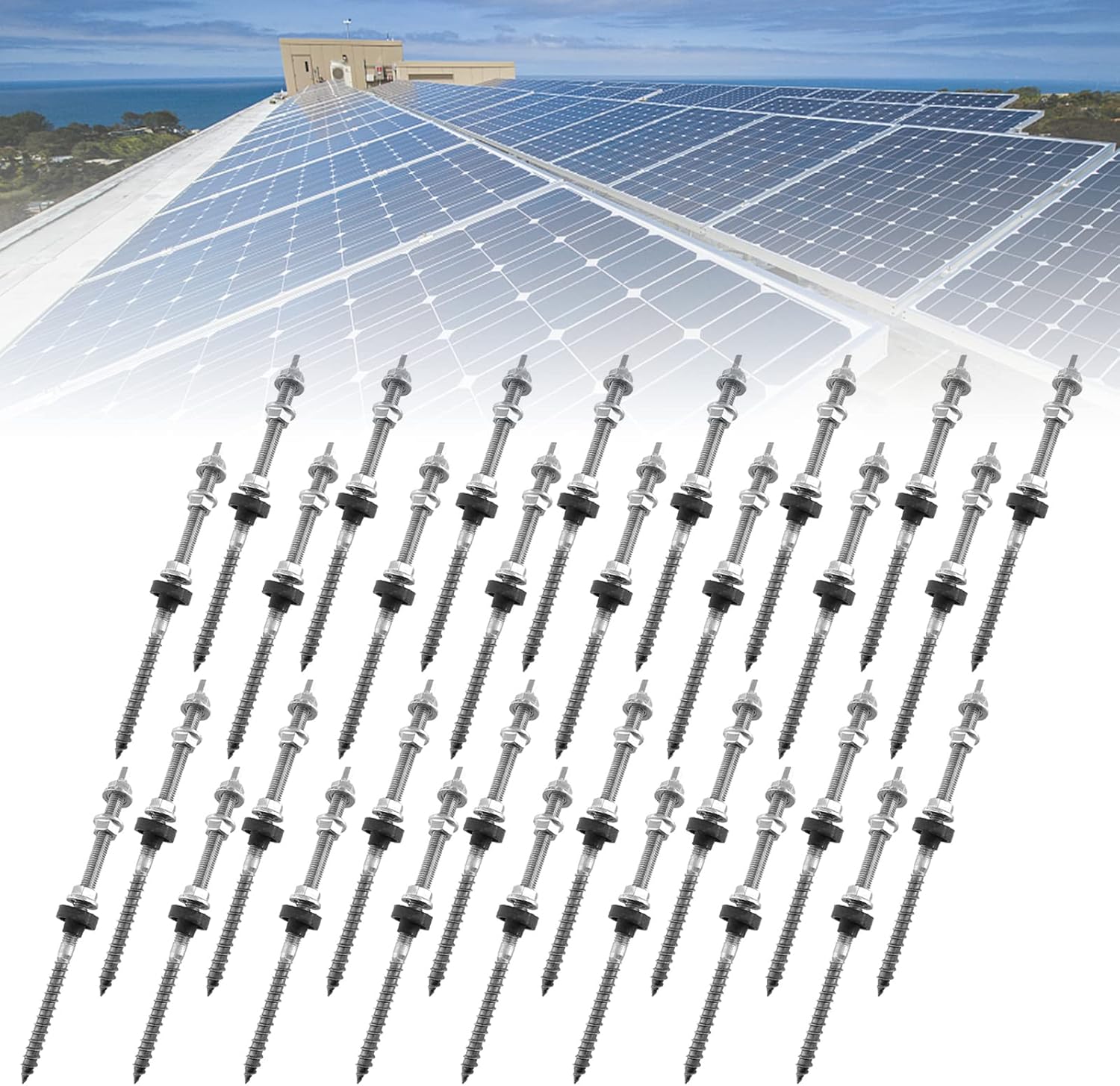 Hanger Bolts M10 x 200 mm Solar 304 Stainless Steel Hanger Bolts ...