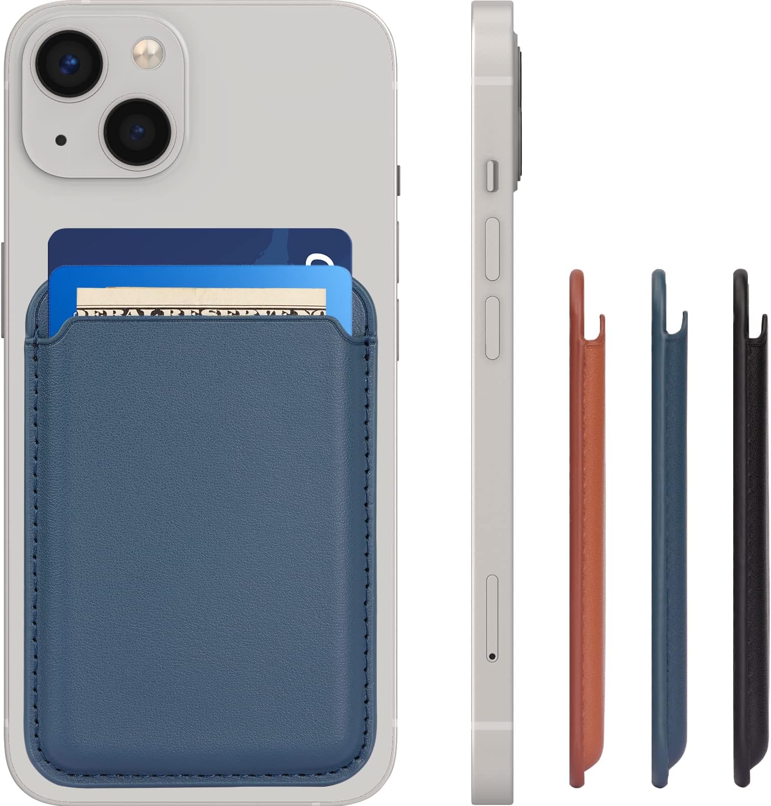 Magsafe - Cartera de piel compatible con iPhone 12/13 Mini/Pro/Max ...