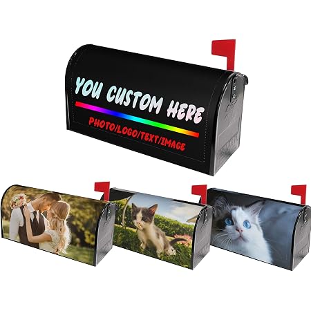 Amazon.com: Custom Mailbox Covers Double-Sided Printing Personalized ...