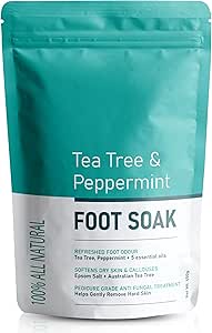 Tea Tree Foot Soak: Epsom Salt, Peppermint and Tea Tree Foot Soak with ...