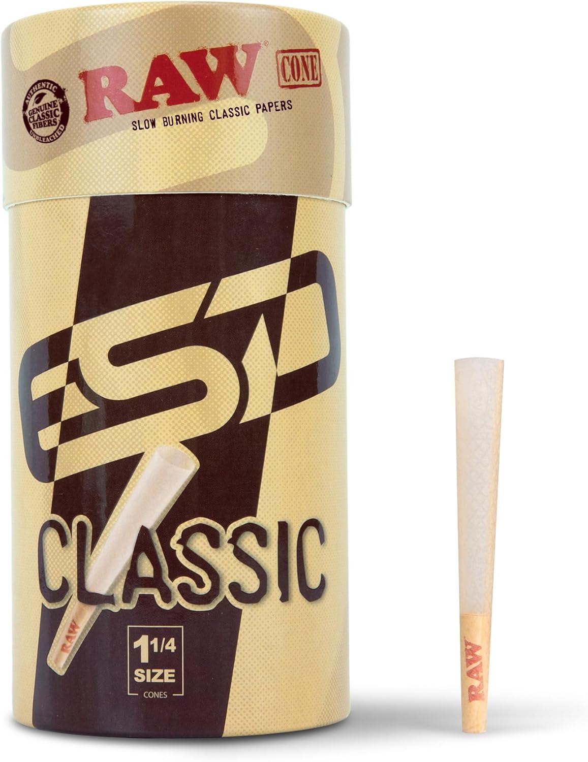 Amazon.com: RAW Classic 1-1/4 Slow Burning Pre-Rolled Cones - 100 Pack ...