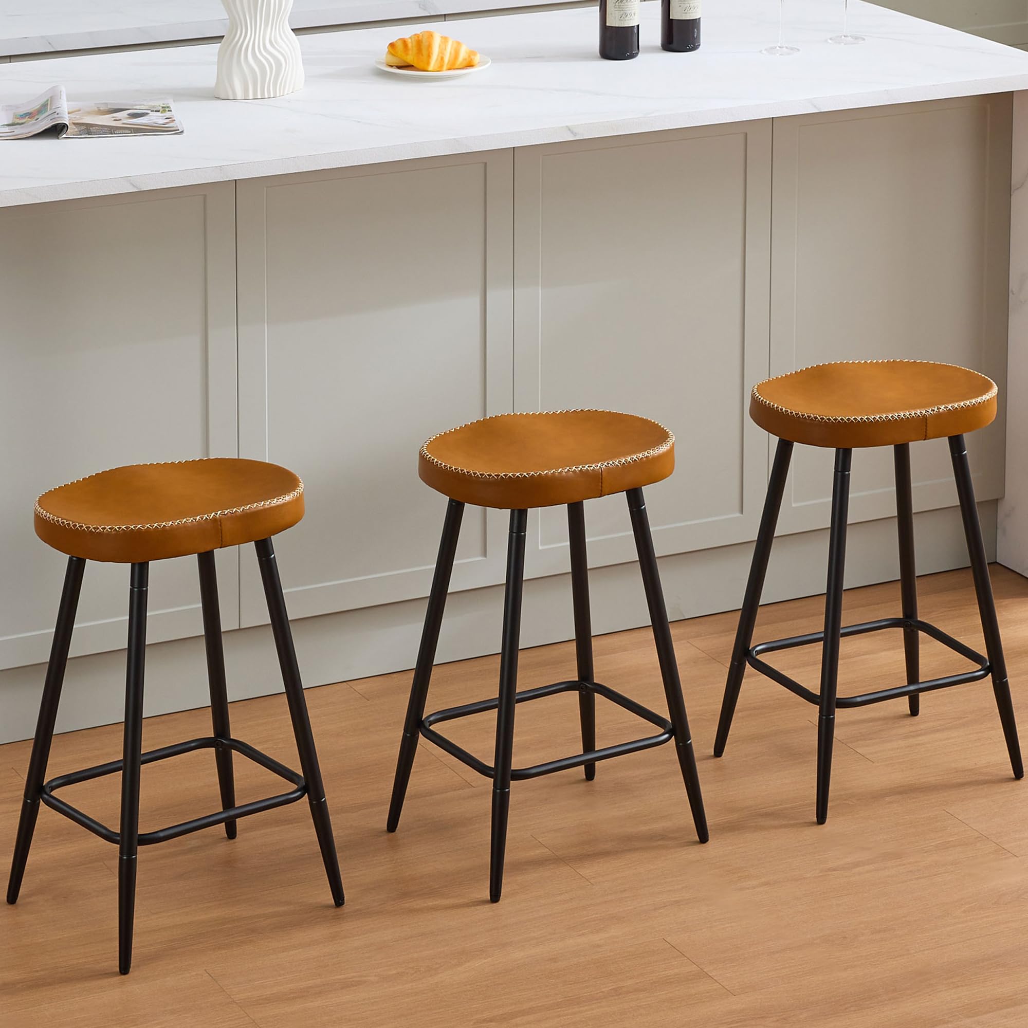 Amazon.com: FIRAVOE Counter Stools Set of 3, Modern 24 inch Counter ...