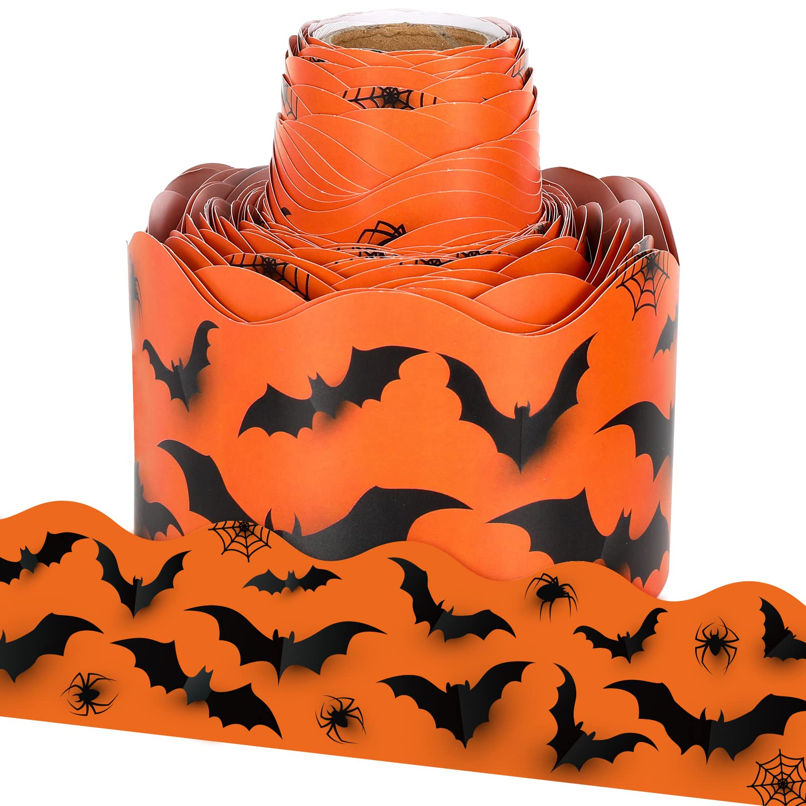 Amazon.com: Whaline 65.6 Feet Halloween Bulletin Board Borders 3D Bat ...