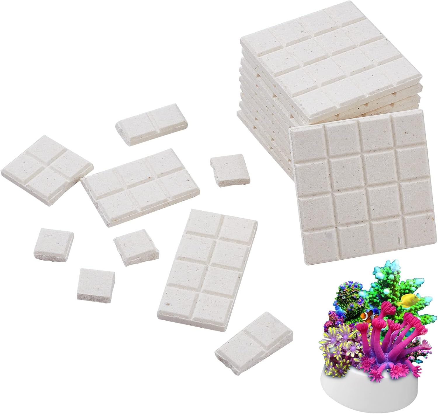 Amazon.com: CHGCRAFT 12Pcs Ceramic Coral Frag Tiles Aquarium Coral Rack ...
