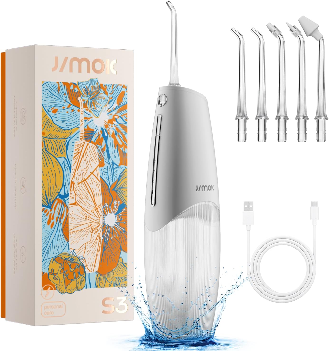 Amazon.com: JIMOK Water Flosser - 4 Modes Cordless Portable Water Flosser for Teeth, IPX7 ...