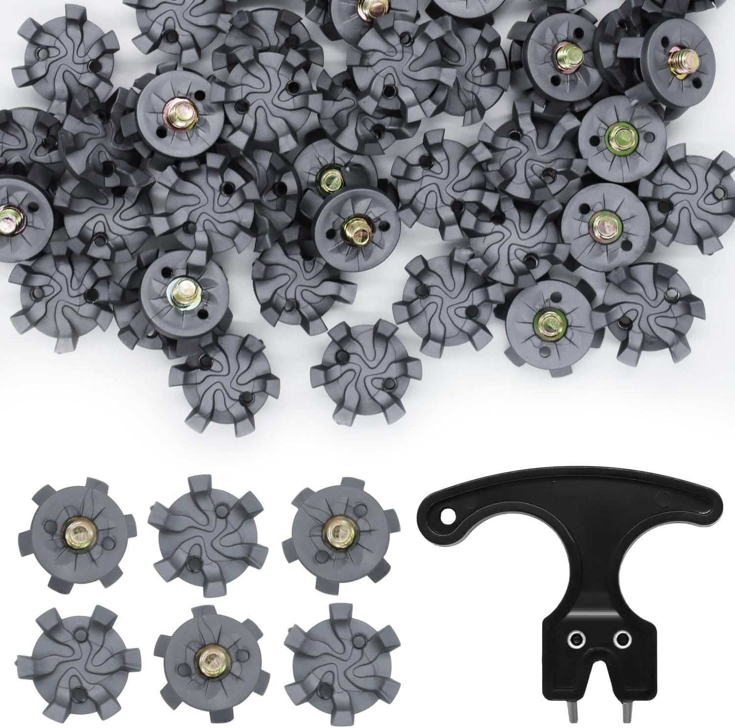 Amazon.com : 51 Pcs Golf Shoe Spikes Replacements Set - 50 Cleats with ...