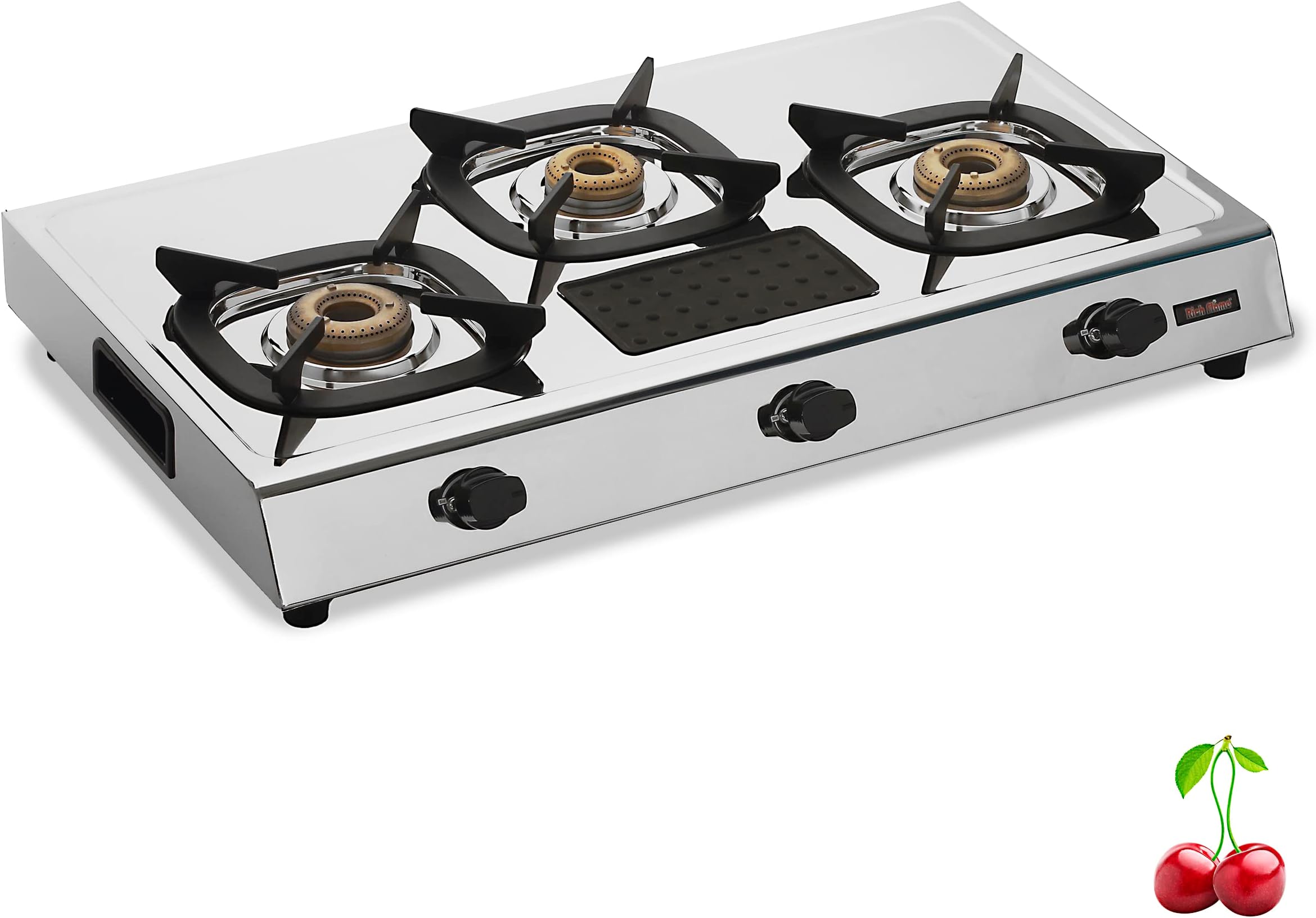 RICH FLAME Gas Stove 3 Burners | 2 Years Warranty, ISI Certified | Gas ...