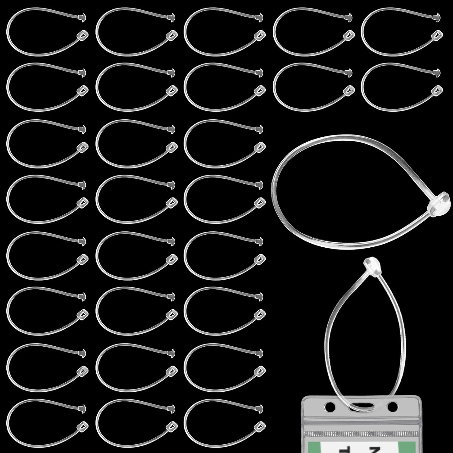 Amazon.com: SBYURE 200 PCS Clear Loop Straps 7.5 inch Transparent ...