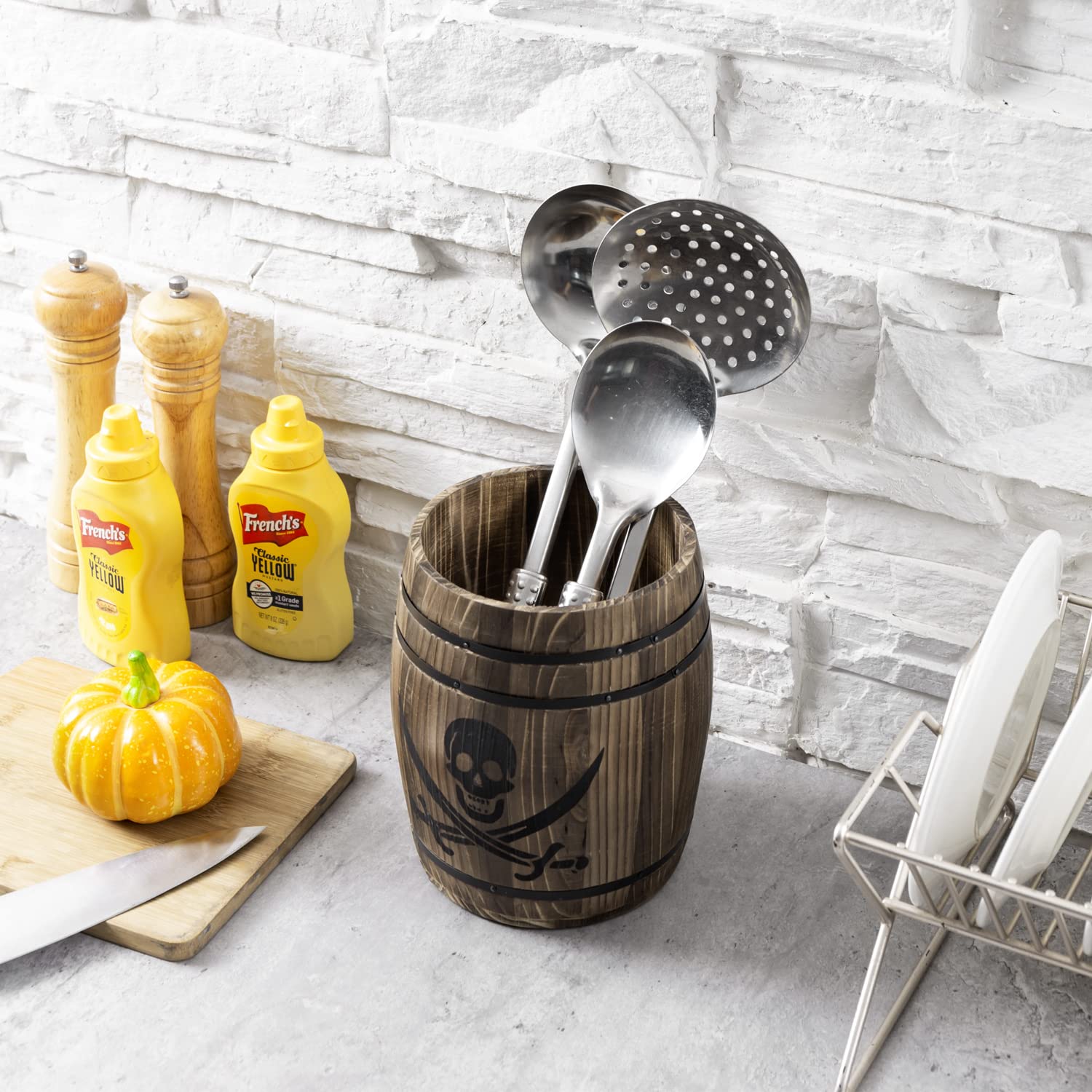 Snapklik.com : MyGift Rustic Burnt Wood Pirates Rum Cask Style Kitchen ...