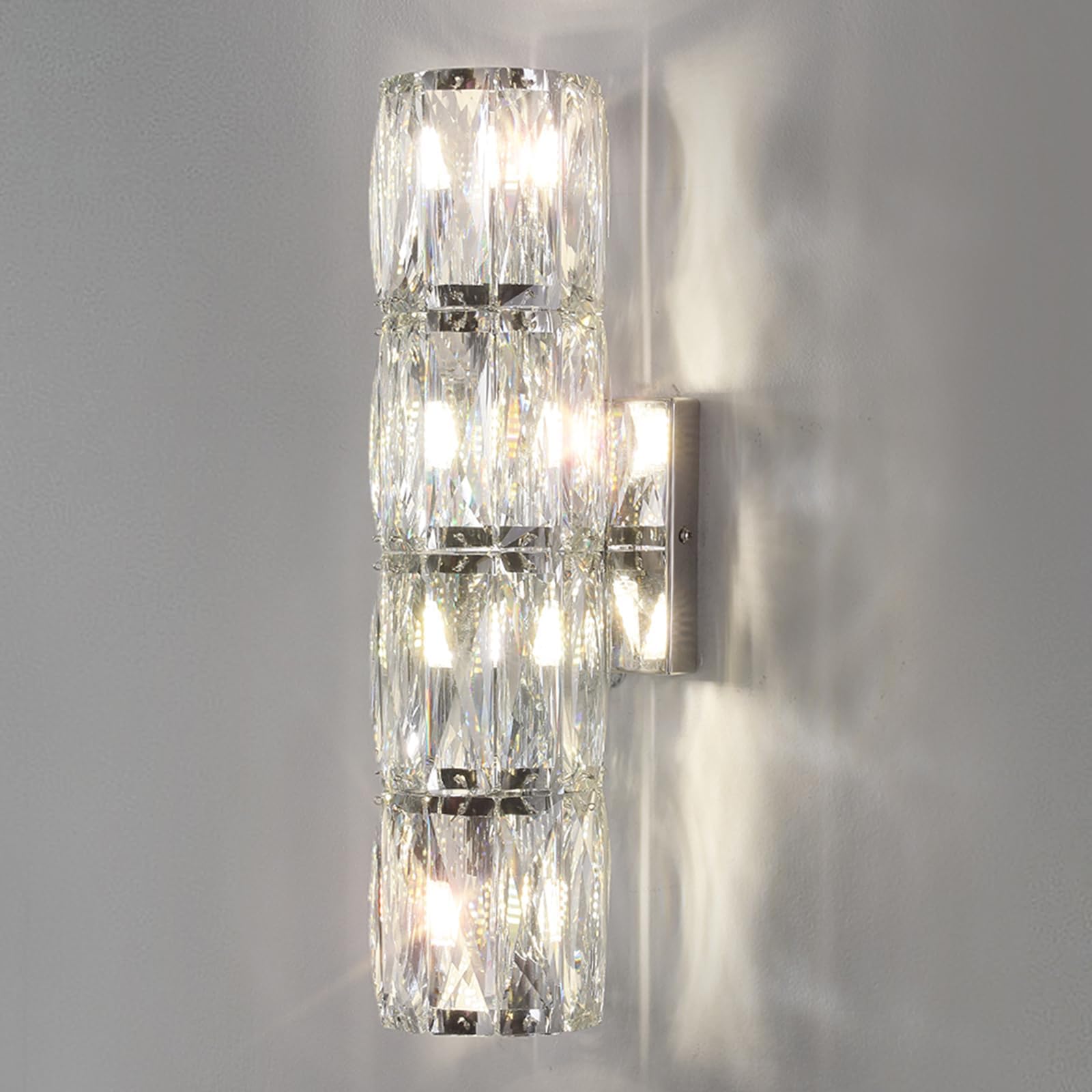 Modern Crystal Wall Sconces,Chrome Wall Light Fixtures, Luxury Indoor ...