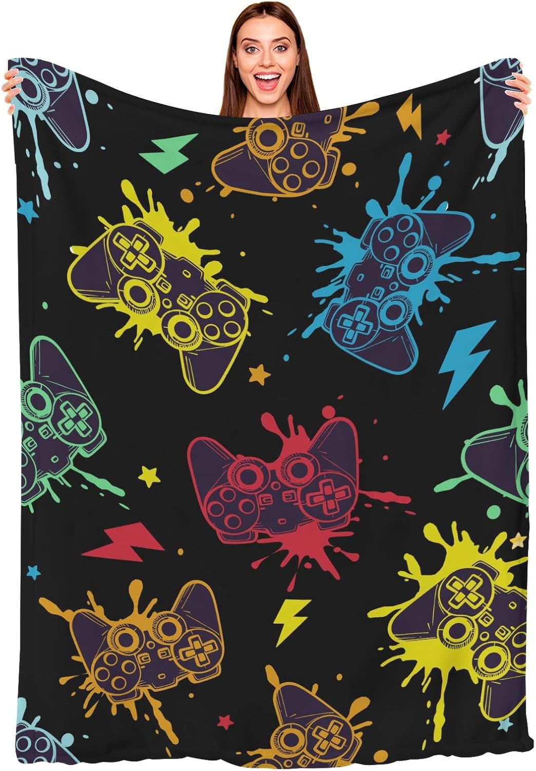 Amazon.com: Game Controller Blanket Fleece Blanket Throw Soft Blanket ...