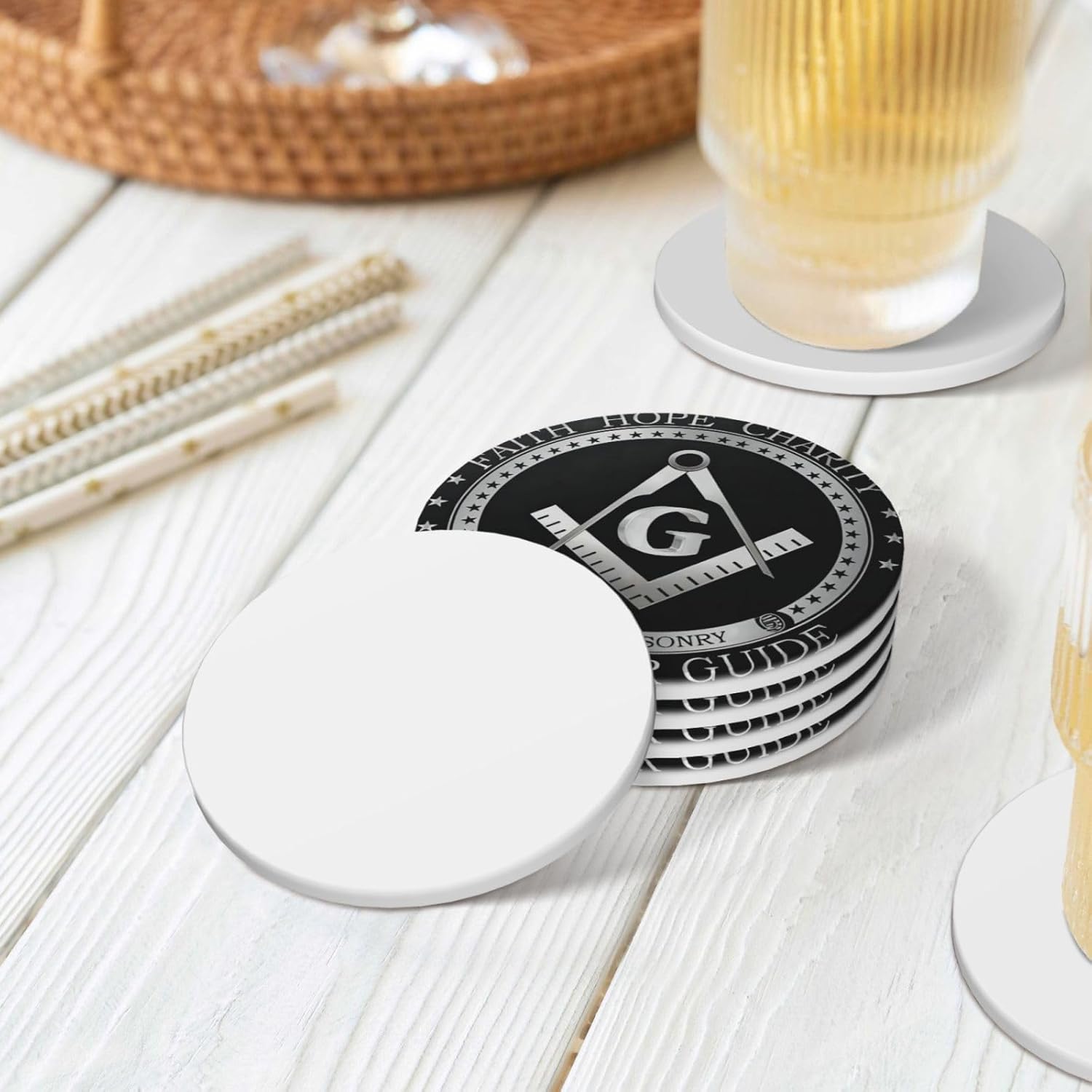 Amazon.com: Masonic Faith Hope and Charity Freemason Logo Black ...