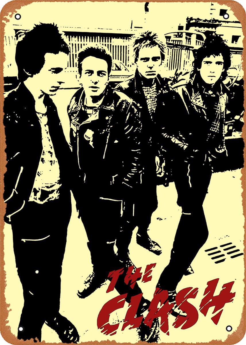 Amazon.com: The Bands The Clash Metal Tin Sign Poster Vintage Art Wall ...