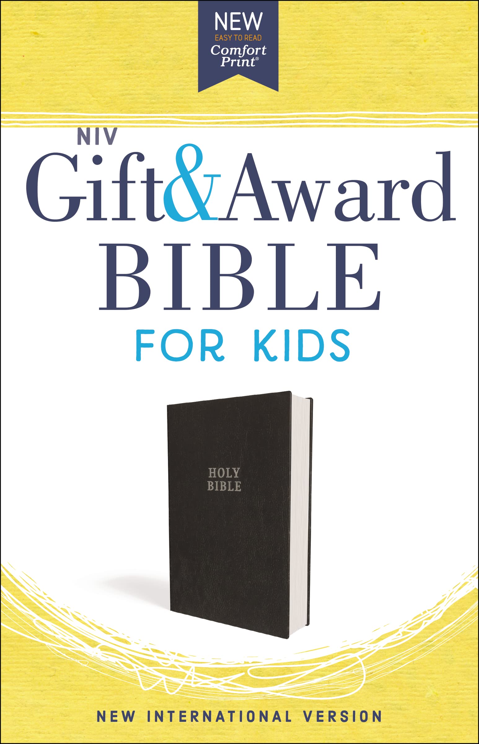 NIV, Gift and Award Bible for Kids, Flexcover, Black, Comfort Print ...
