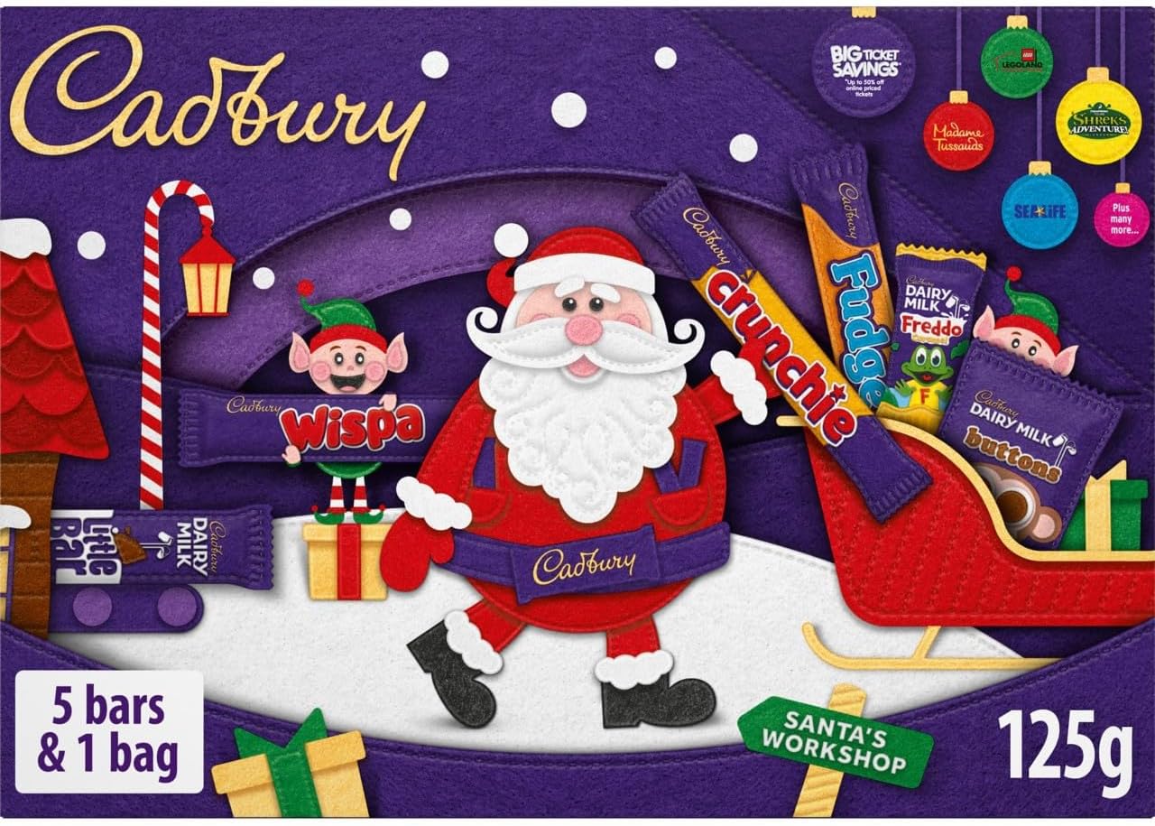 Cadbury Festive Chocolate Selection Box, Perfect Stocking Filler Gift ...