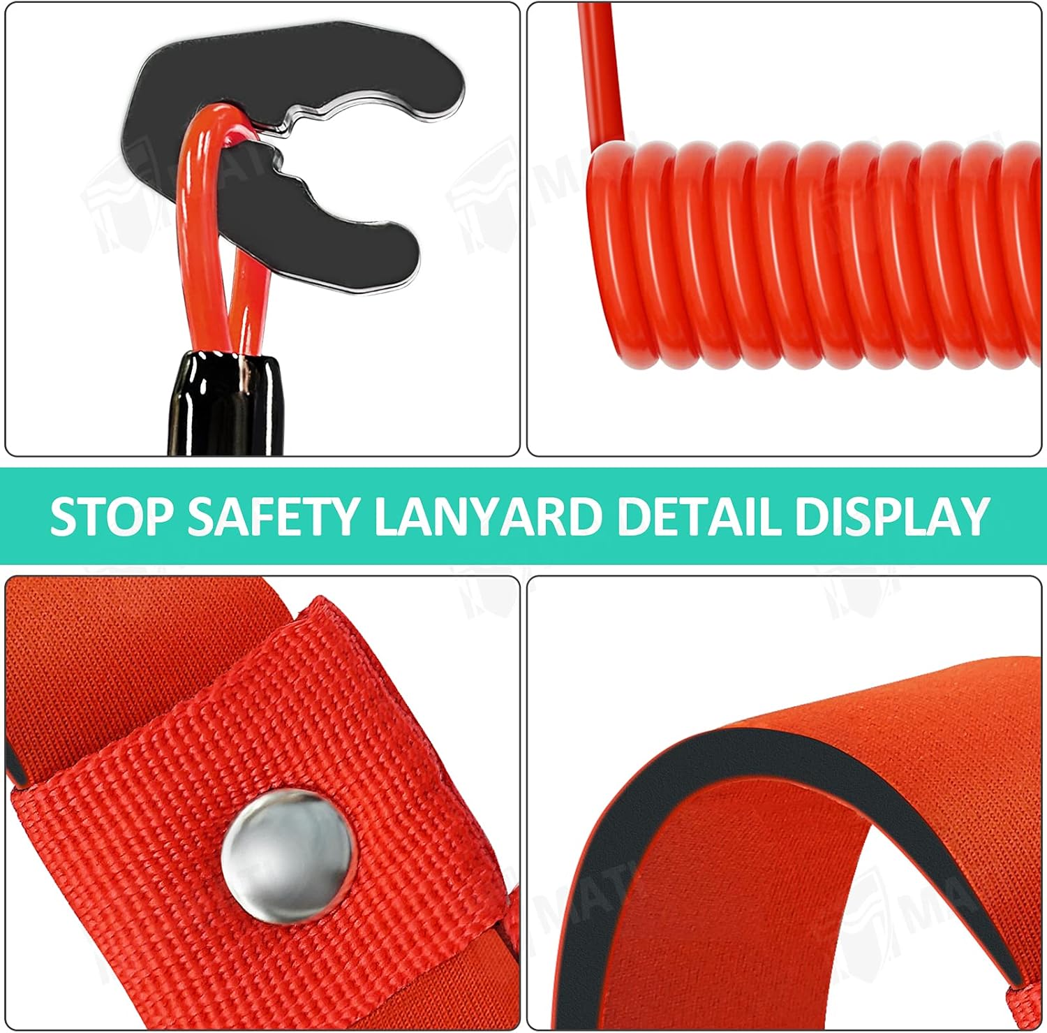 Switches ZOOKOTO 2 Pcs Universal Stop Kill Switch Safety Lanyard Band ...