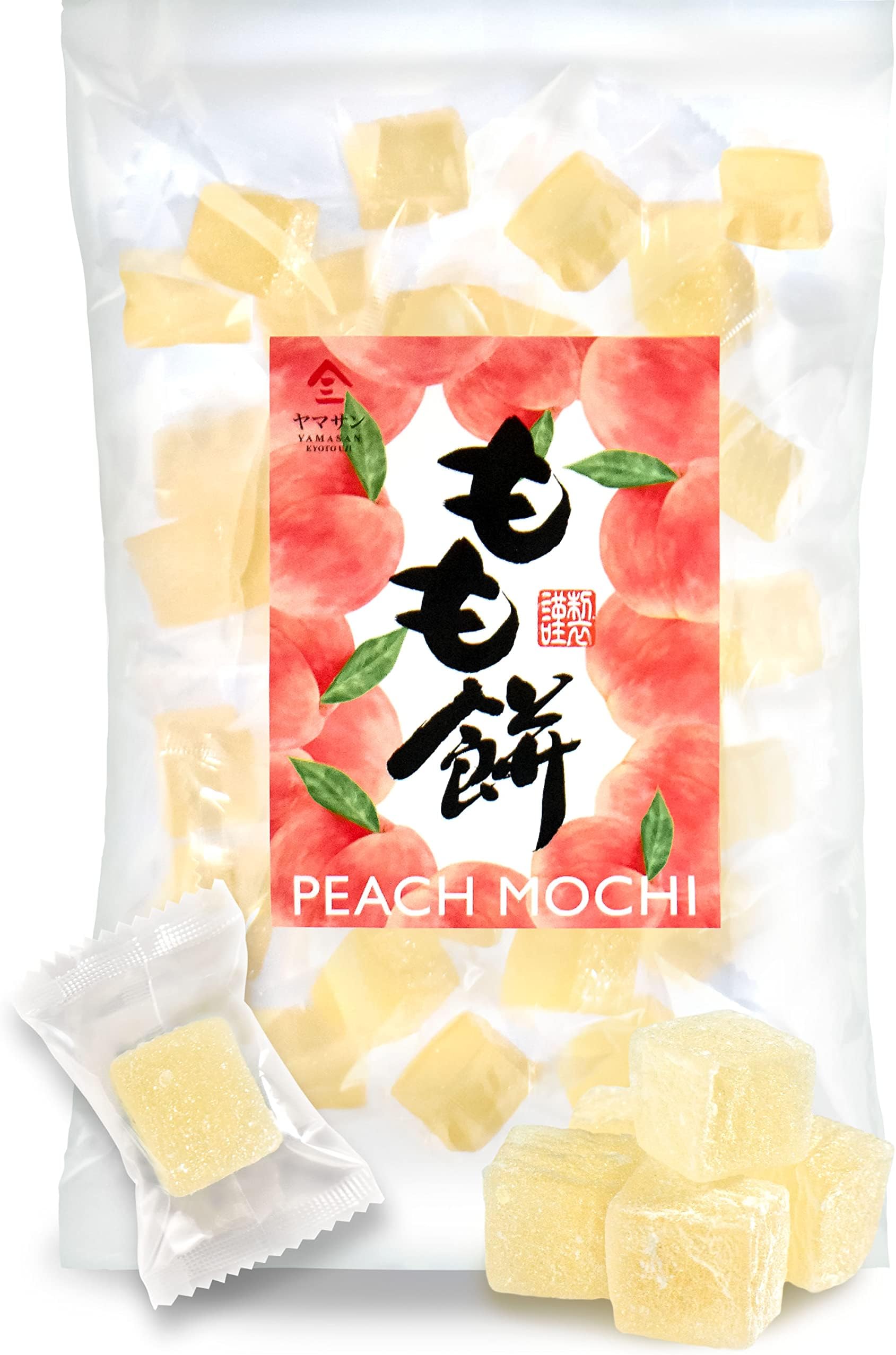 Amazon.com: Japanese Mochi Candy Individually Wrapped, Momo White Peach ...