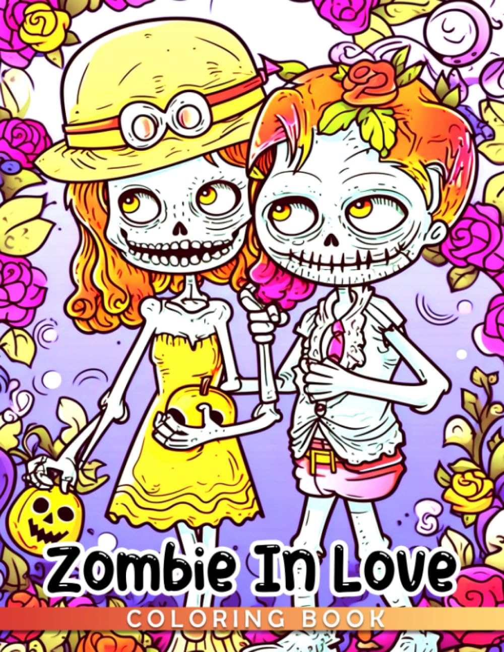 Zombie In Love Coloring Book: Gothic Coloring Pages Featuring Creepy ...
