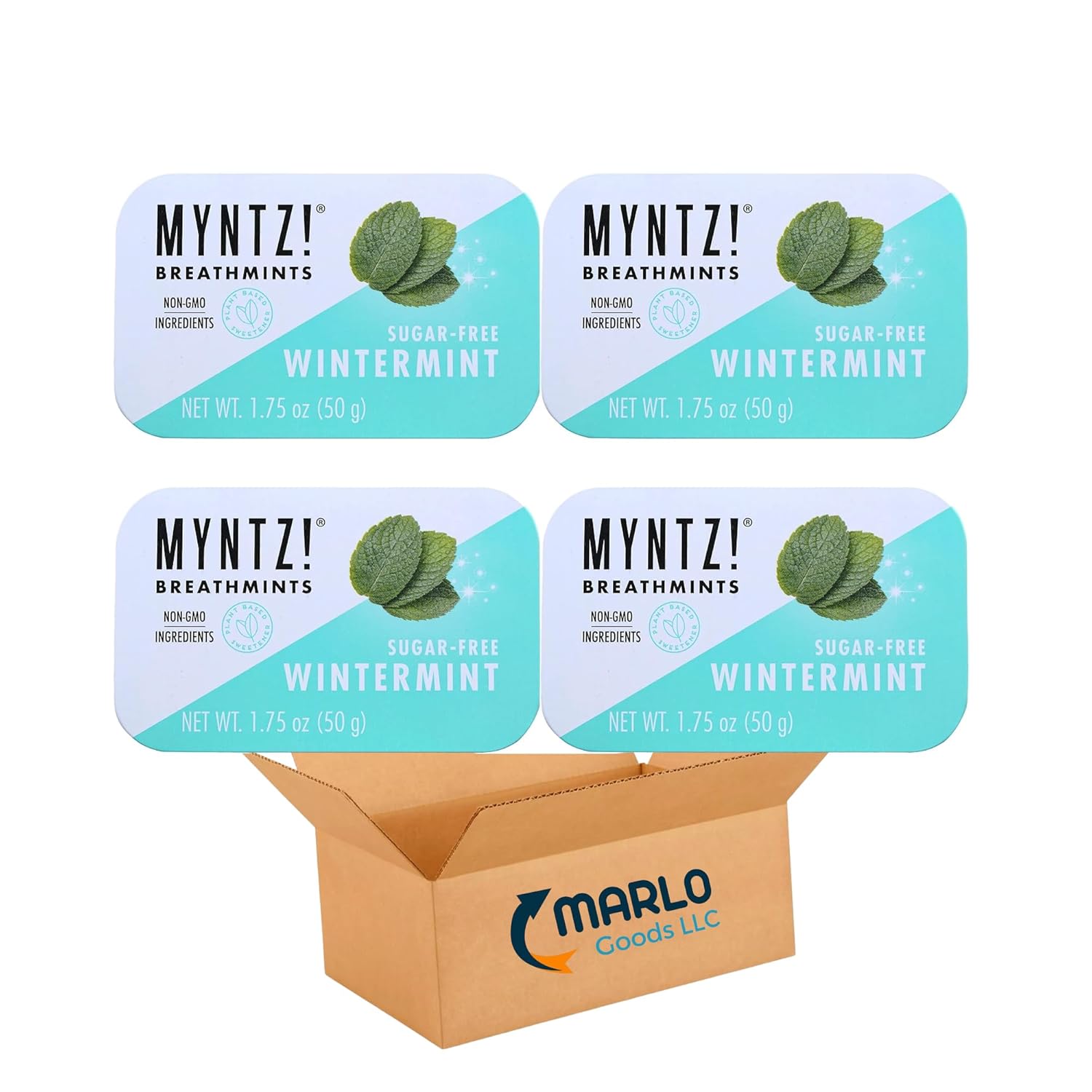 Amazon.com : Myntz Sugar Free Mints in a Tin, Wintermint 4 Pack ...