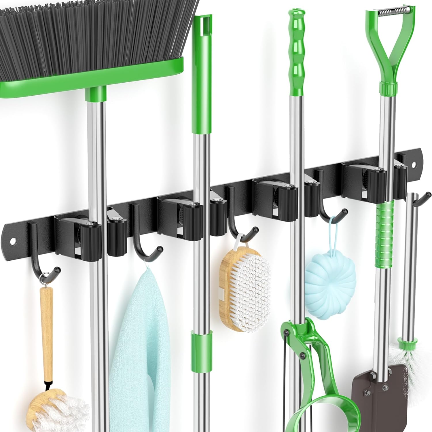 Batur Broom Holder Wall Mount, Upgraded Heavy Duty Mop and Broom Holder ...