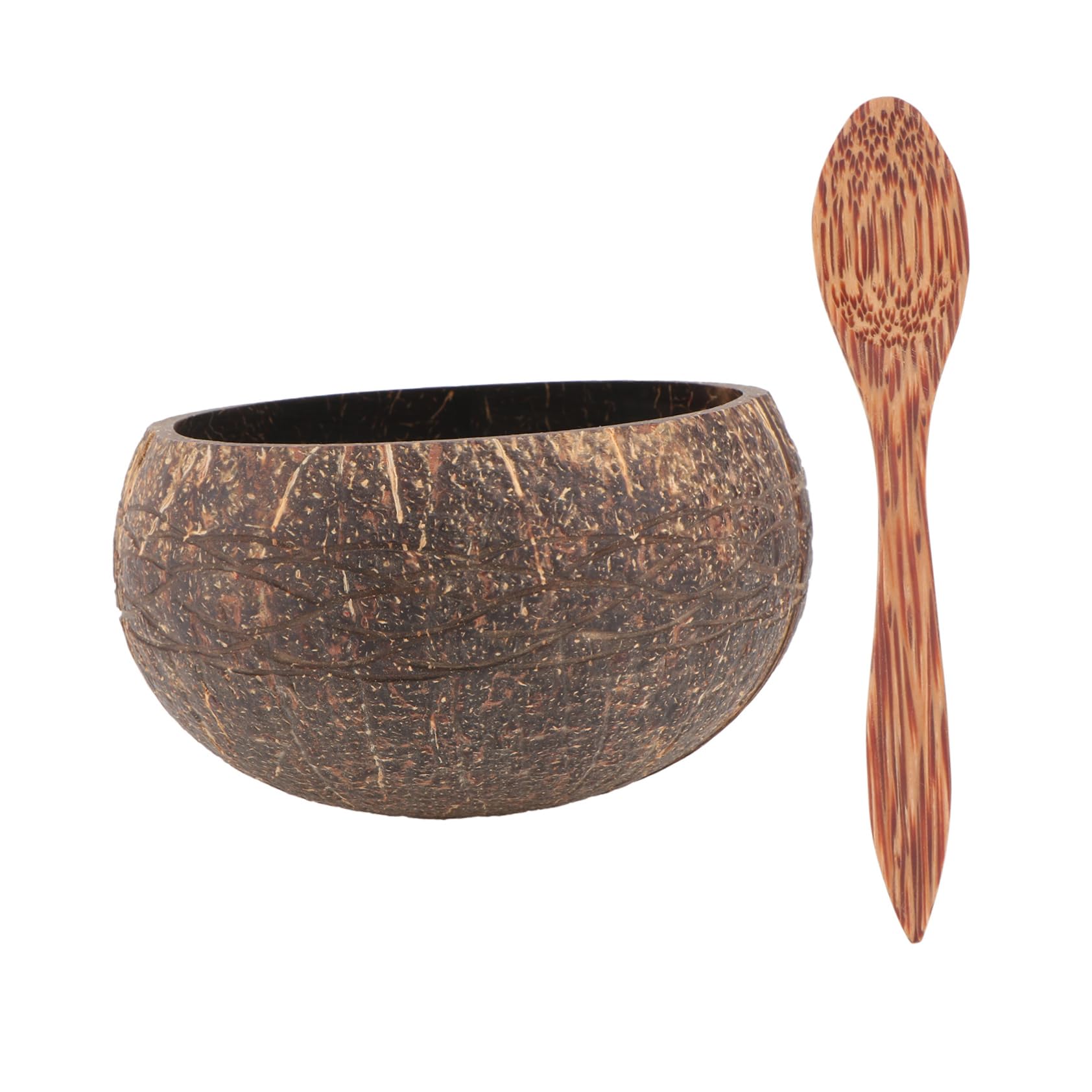 Amazon.co.jp: Cabilock 1 セット ココナッツシェルボウル 丼鉢 ビーガンボウル 天然ココナッツボウル クッキーの容器 spoon clean ココナッツ食器 キッチン ...