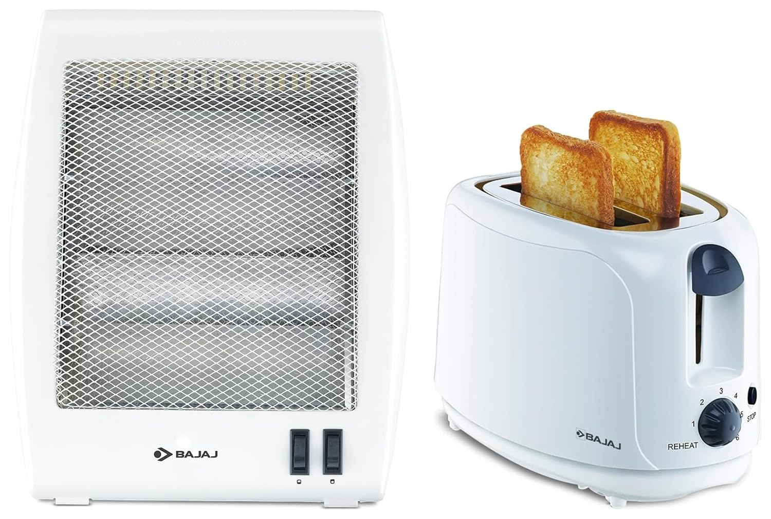 Buy Bajaj ATX 4 750-Watt Pop-up Toaster, White Electric Toaster & Bajaj ...