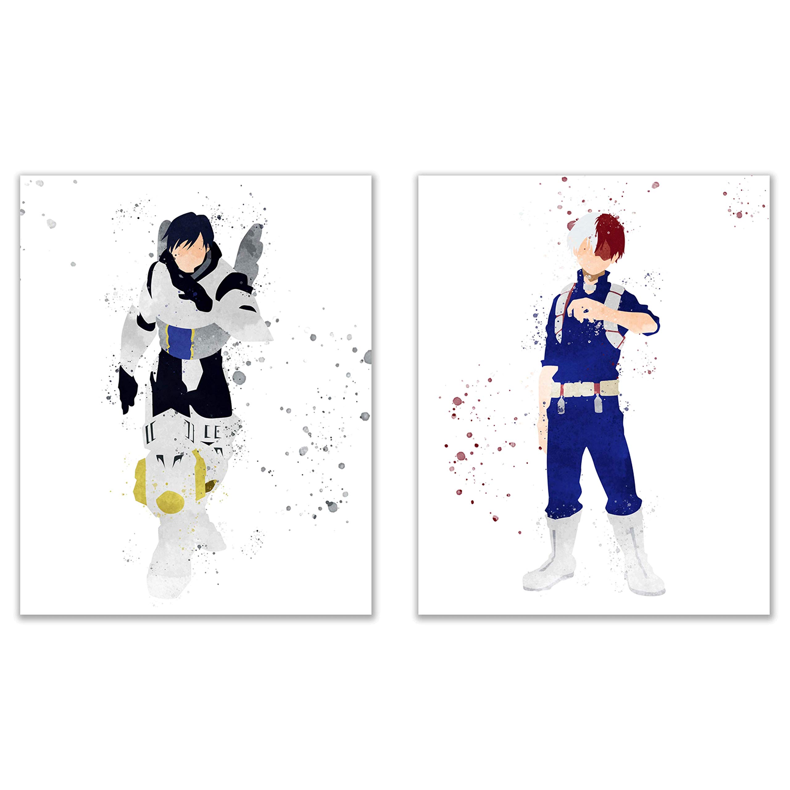 My Hero Academia Poster - Set of 7 (8x10) Watercolor Prints MHA Anime ...