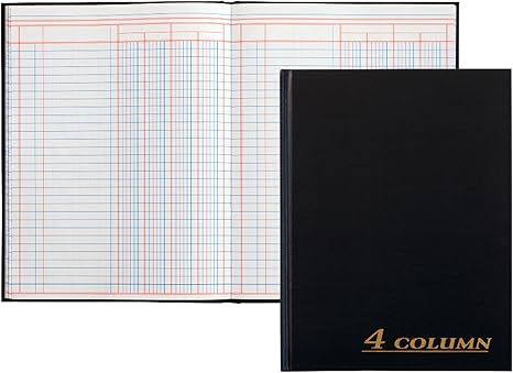 Amazon.com : Adams Account Book, 4-Column, Black Cloth Cover, 9.25 x 7 ...