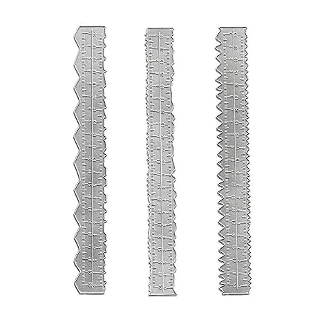 LGEGE Irregular Deckle Edge Ruler 3 Pcs Sets, 8.7 inch Paper Tearing ...