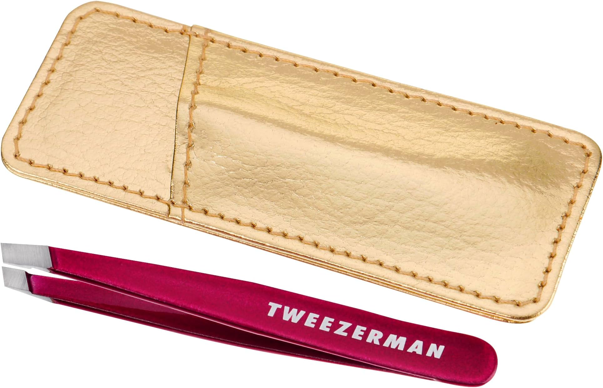 Amazon.com : Tweezerman Celestial Fuchsia Mini Slant Tweezer with Case ...
