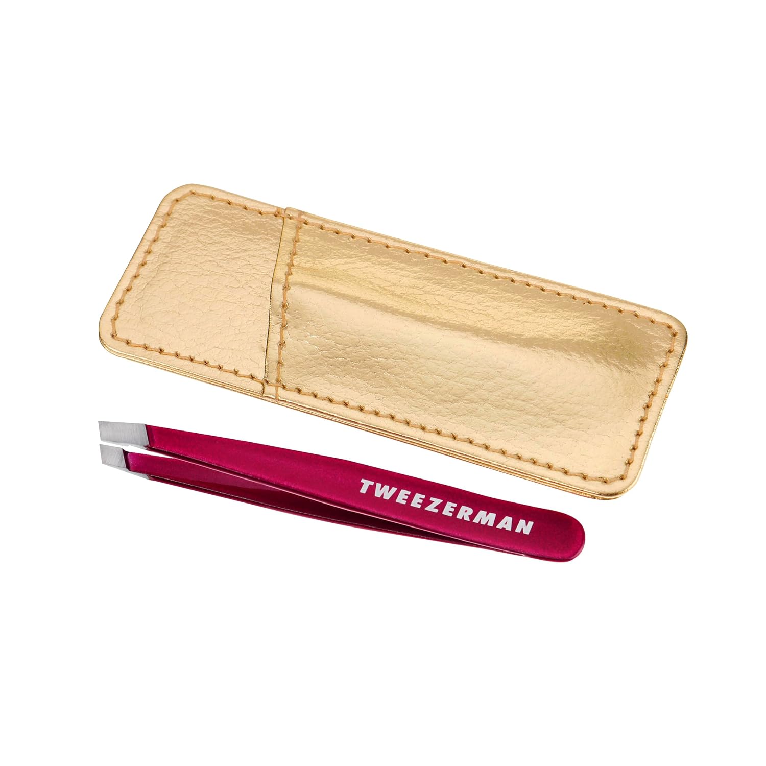 Amazon.com : Tweezerman Celestial Fuchsia Mini Slant Tweezer with Case ...