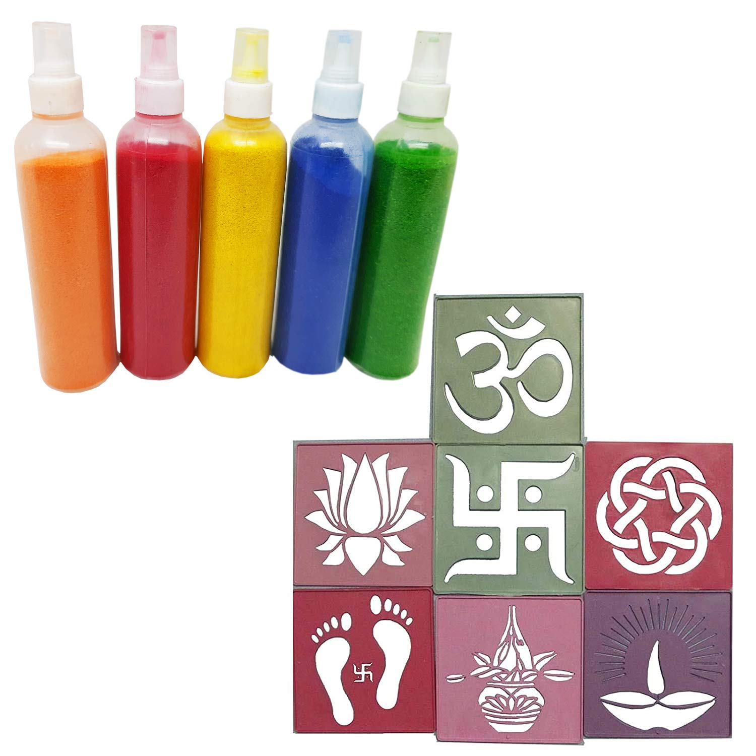 Buy Ascension ® Rangoli Kit Creativity Diwali Floor Decoration 10 ...