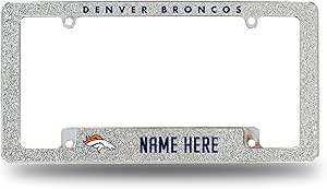 Amazon.com: Rico Industries NFL Football Denver Broncos Silver Glitter ...