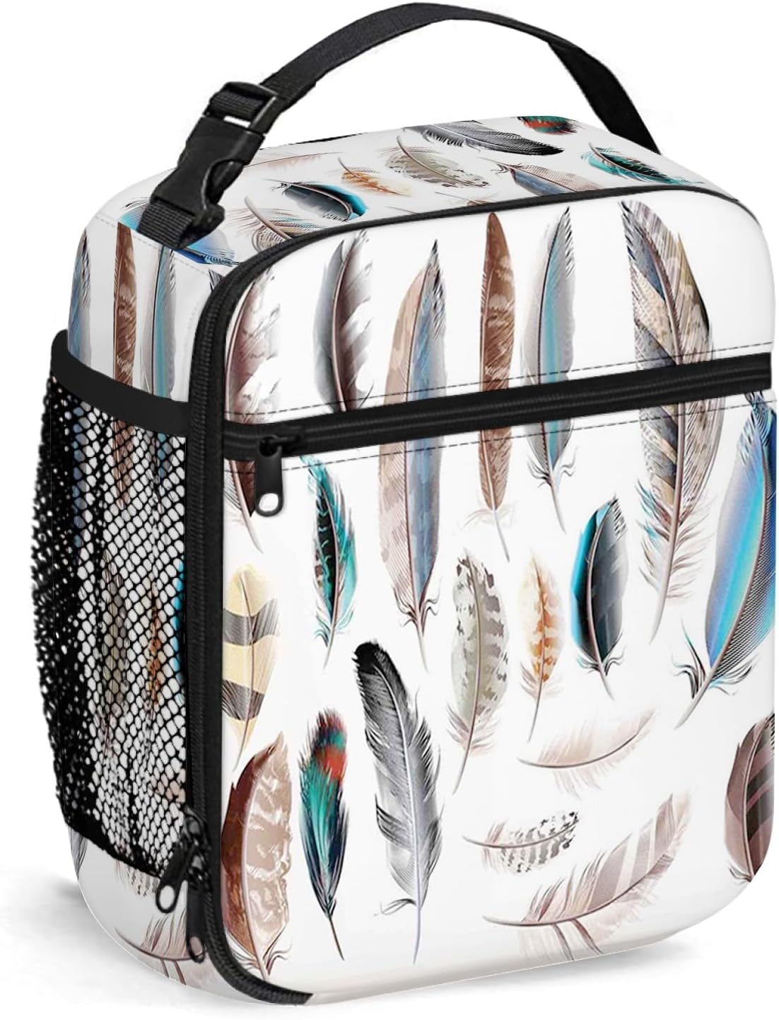 Amazon.com: UIANG Feathers,Lunch Bag Insulated Lunch Box Reusable Totes ...
