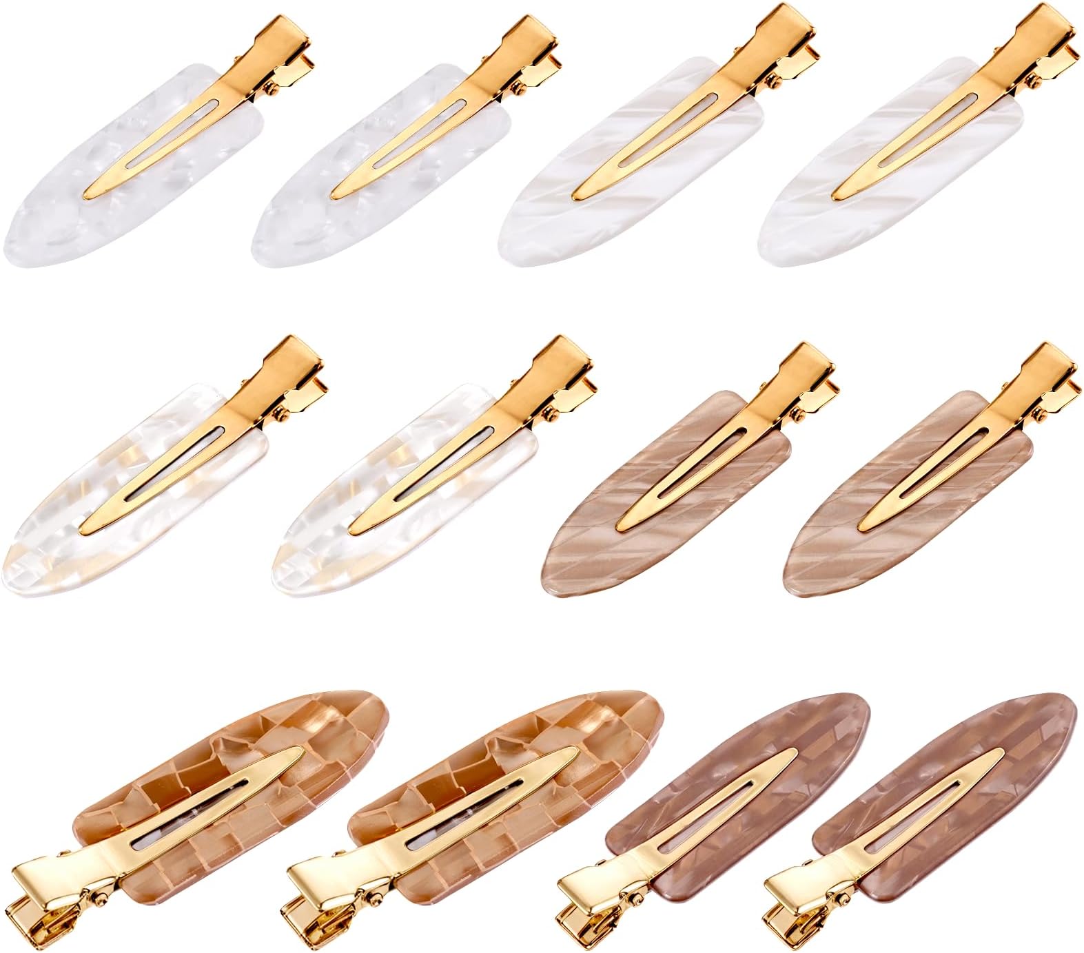 Amazon.com : Canitor No Bend Hair Clips - Women's Resin Flat Tortoise ...