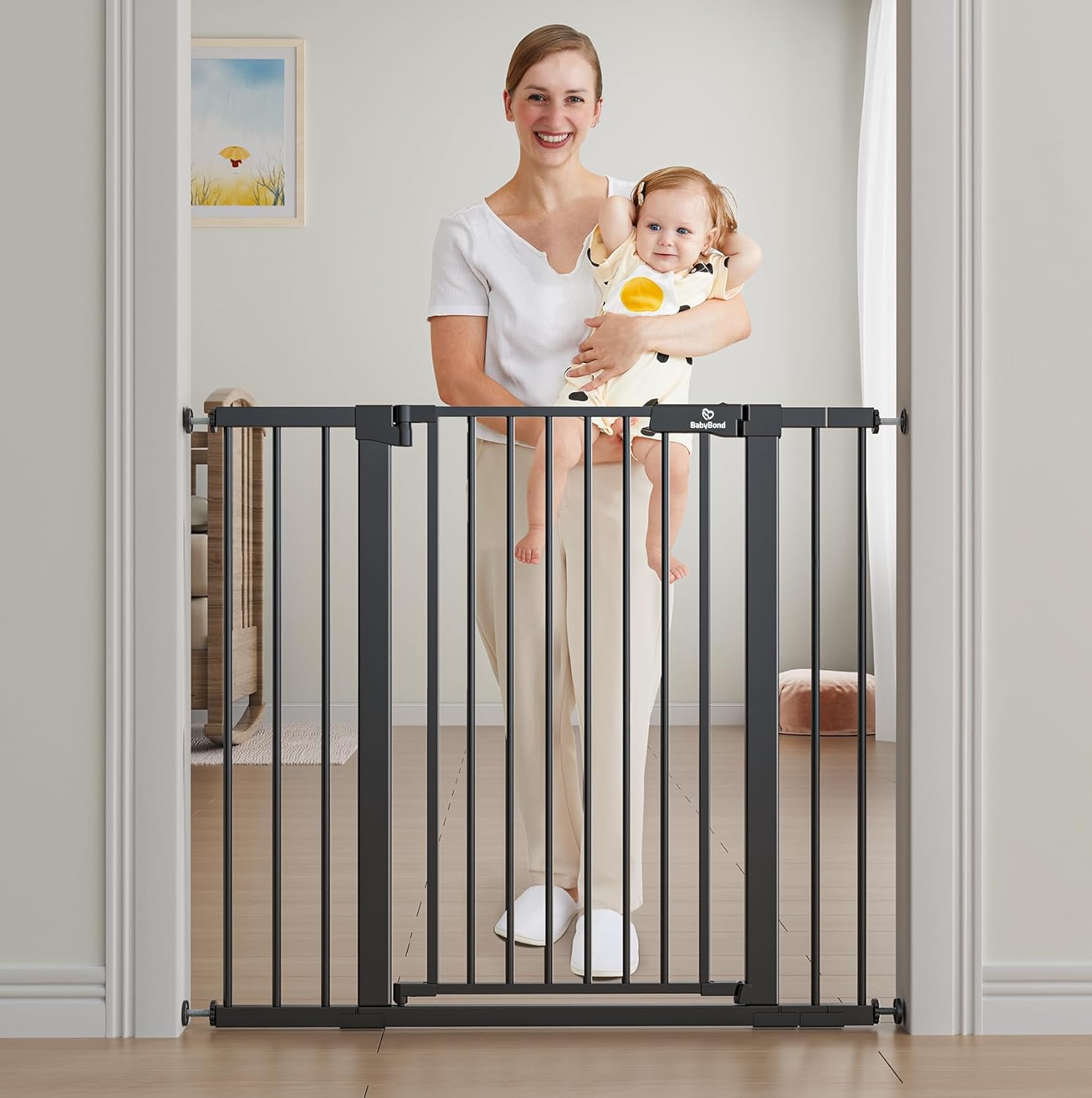 Amazon.com: BabyBond 36" Extra Tall Premium Dog Gate for Doorway and ...