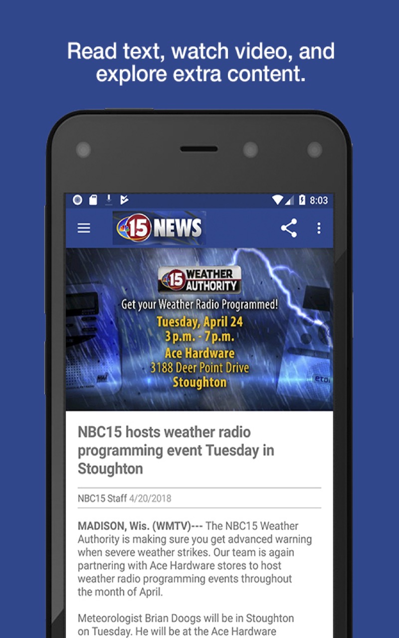 WMTV NBC15 News:Amazon.com:Appstore for Android