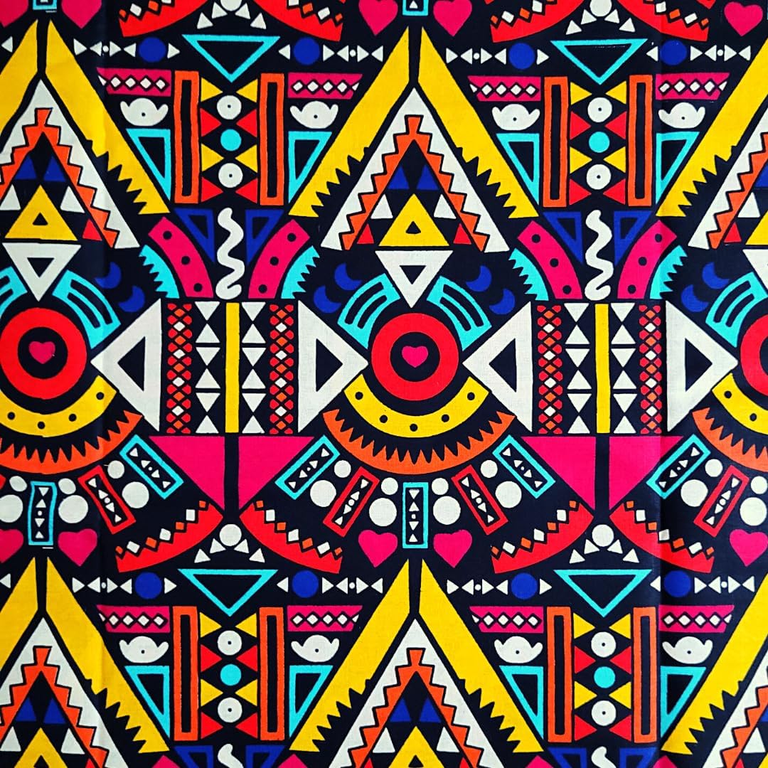 Amazon.com: African Fabrics by The Yard - Ankara, Kitenge - Circles and ...