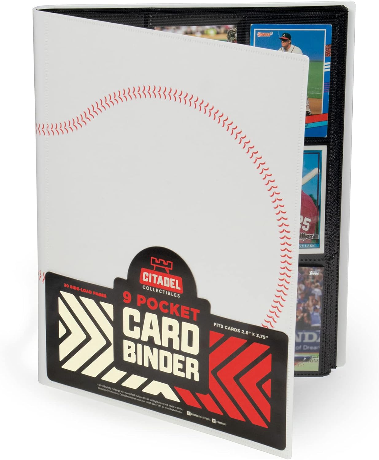 Amazon.com: 9 Pocket Baseball Card Binder | White | 20 Double-Sided ...
