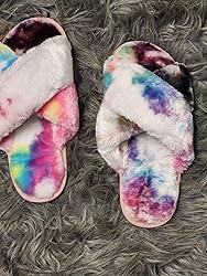 Amazon.com | Crazy Lady Women's Fuzzy Fluffy House Slippers Cute Plush ...