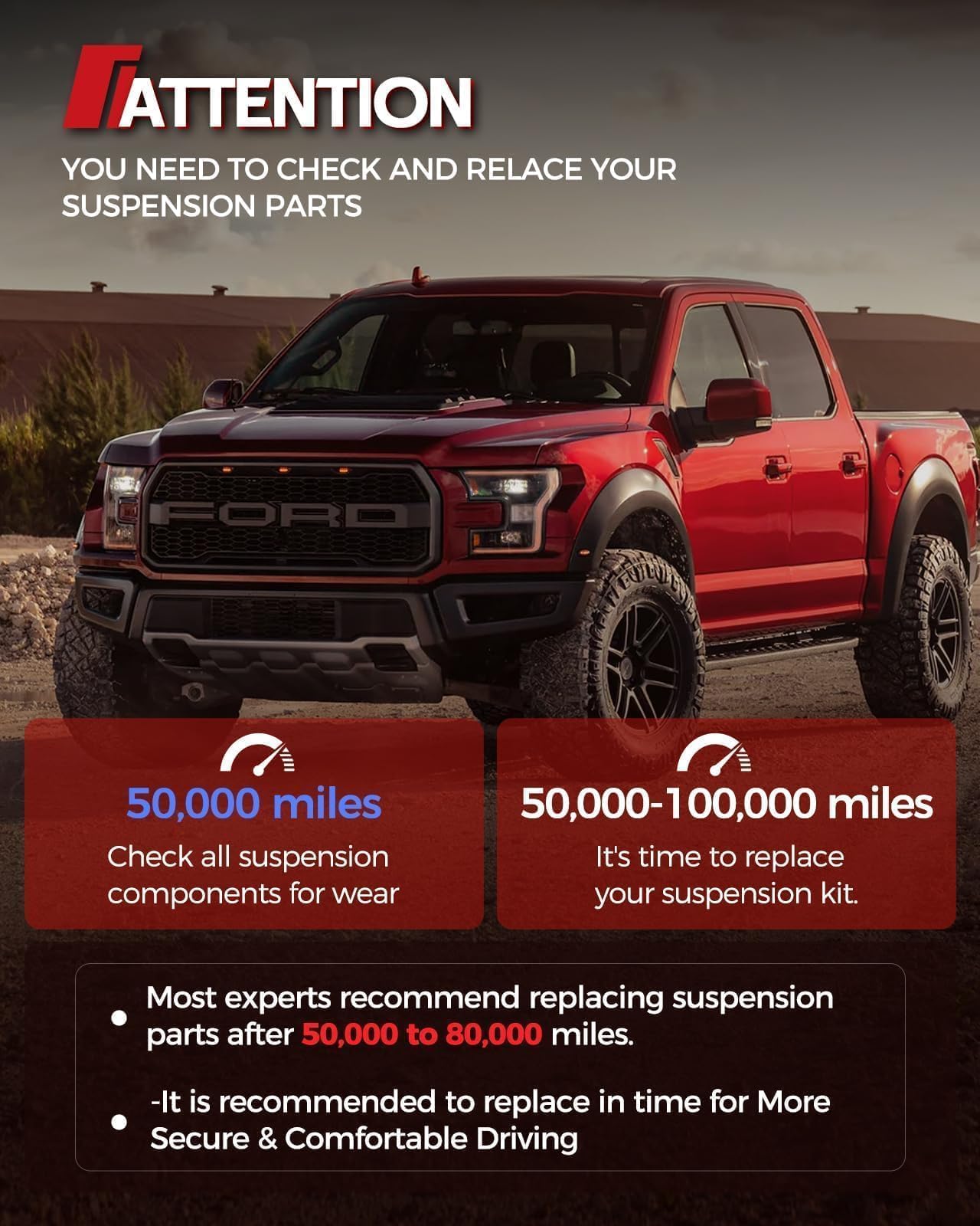 Torchbeam 10Pcs Front Upper Control Arms, Suspension Kit with Ball ...