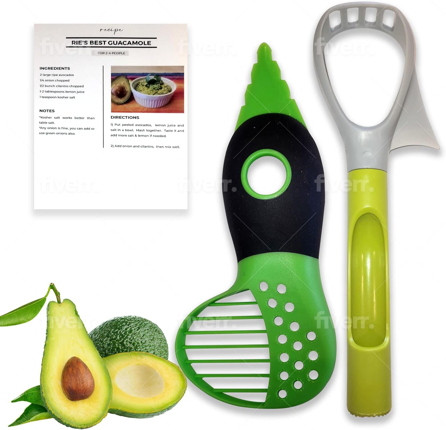 Amazon.com: 3 in 1 Guacamole Tool Kit - Including Avocado Slicer, Mini ...