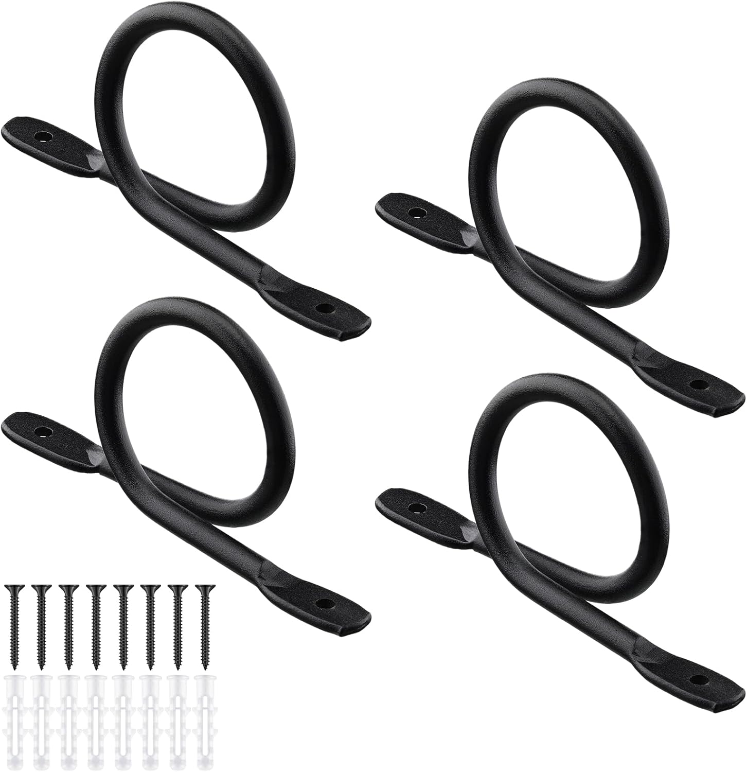 Amazon.com: Yookeer 4 Pcs 1.5 Inch Diameter Curtain Rod Brackets Holder ...