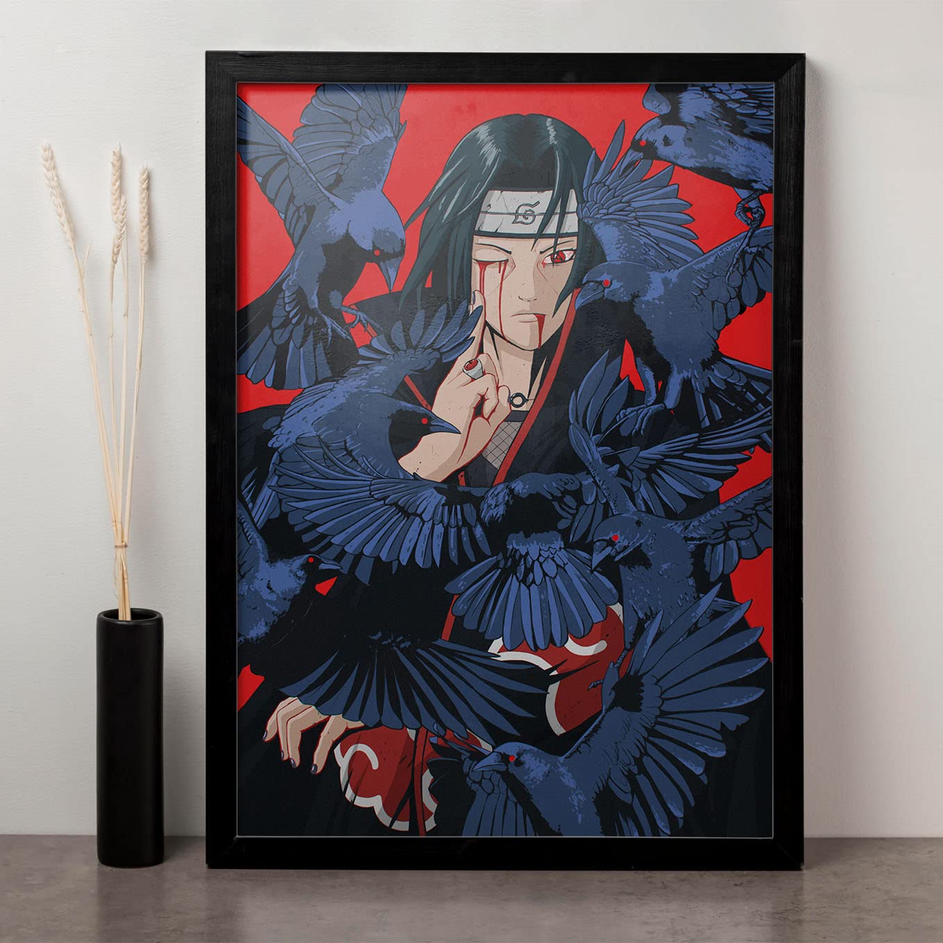 Akatsuki Naruto Itachi Uchiha In Color Background Hd