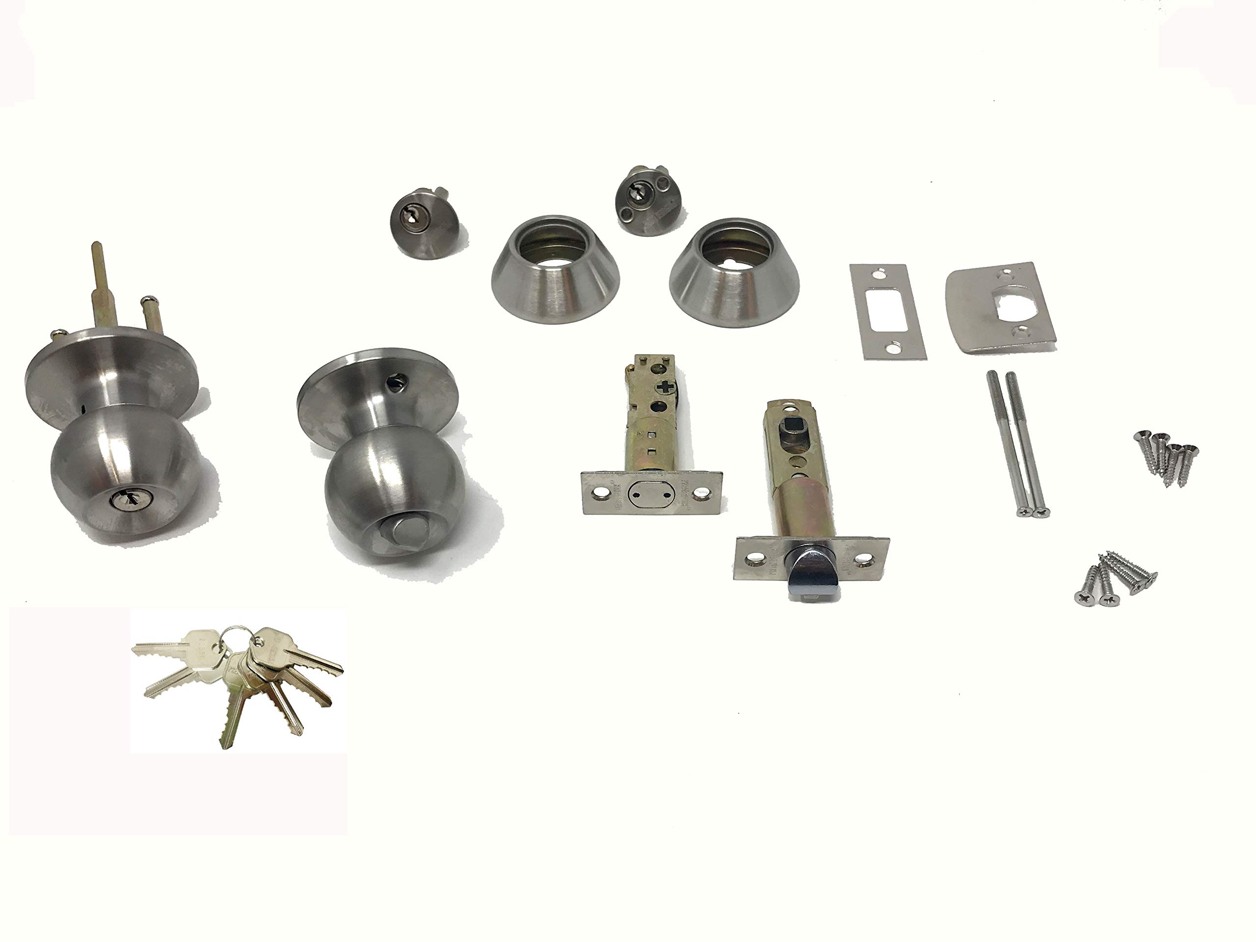 Snapklik.com : Premier Lock ED06-12 Entry Door Knob Deadbolt Combo Lock Set
